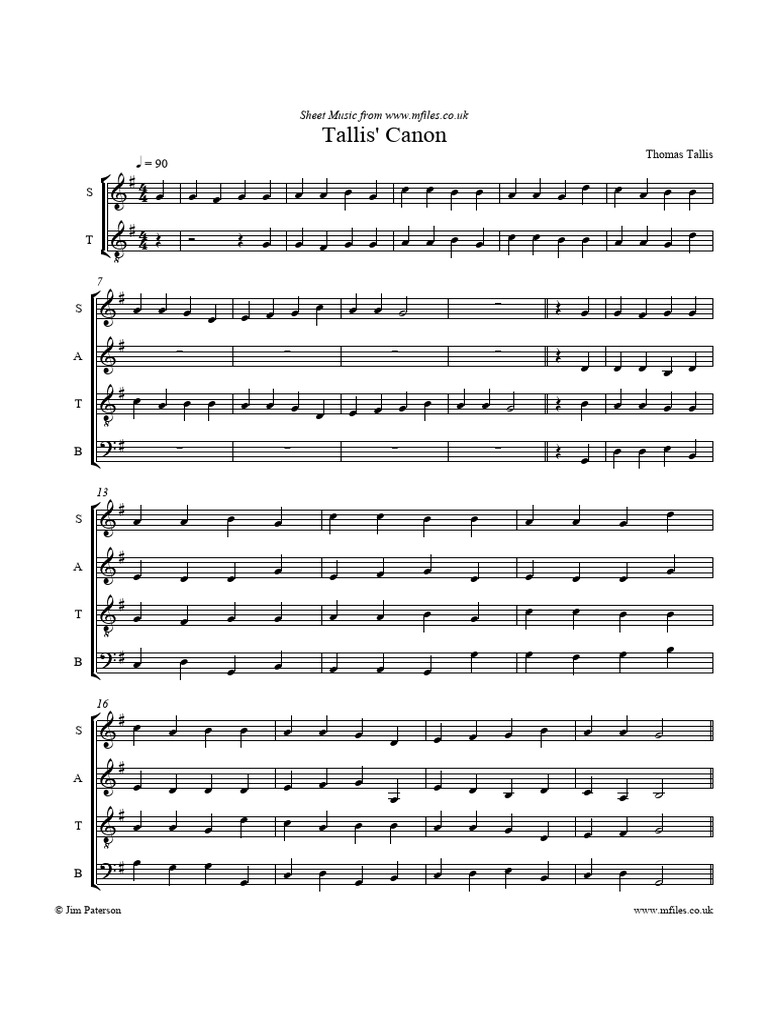 Tallis Canon | PDF