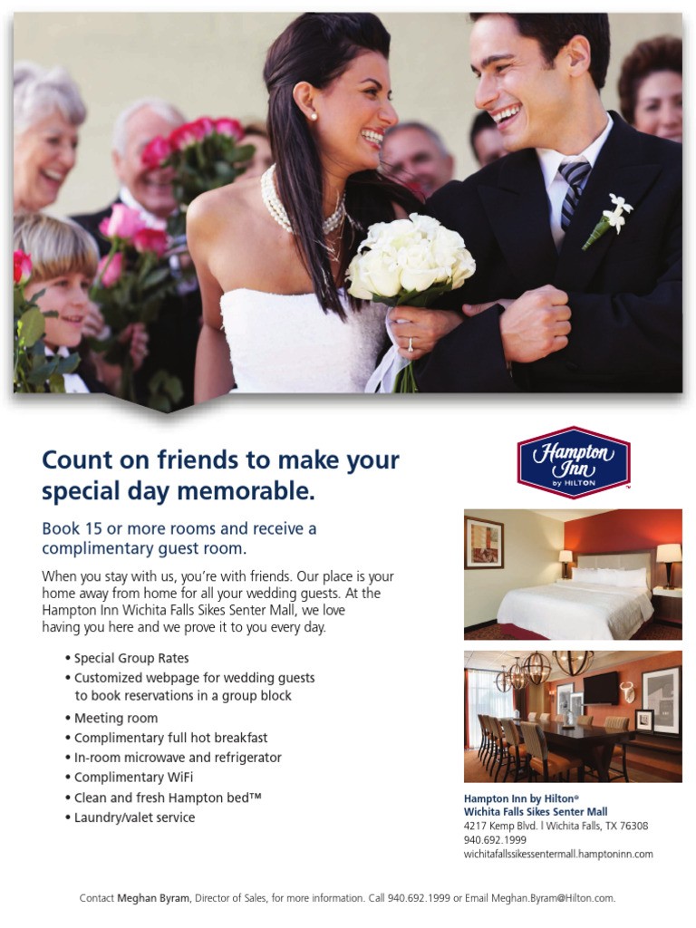 Hampton Inn - Wichita Falls Sikes Senter Mall - Wedding Flyer | PDF