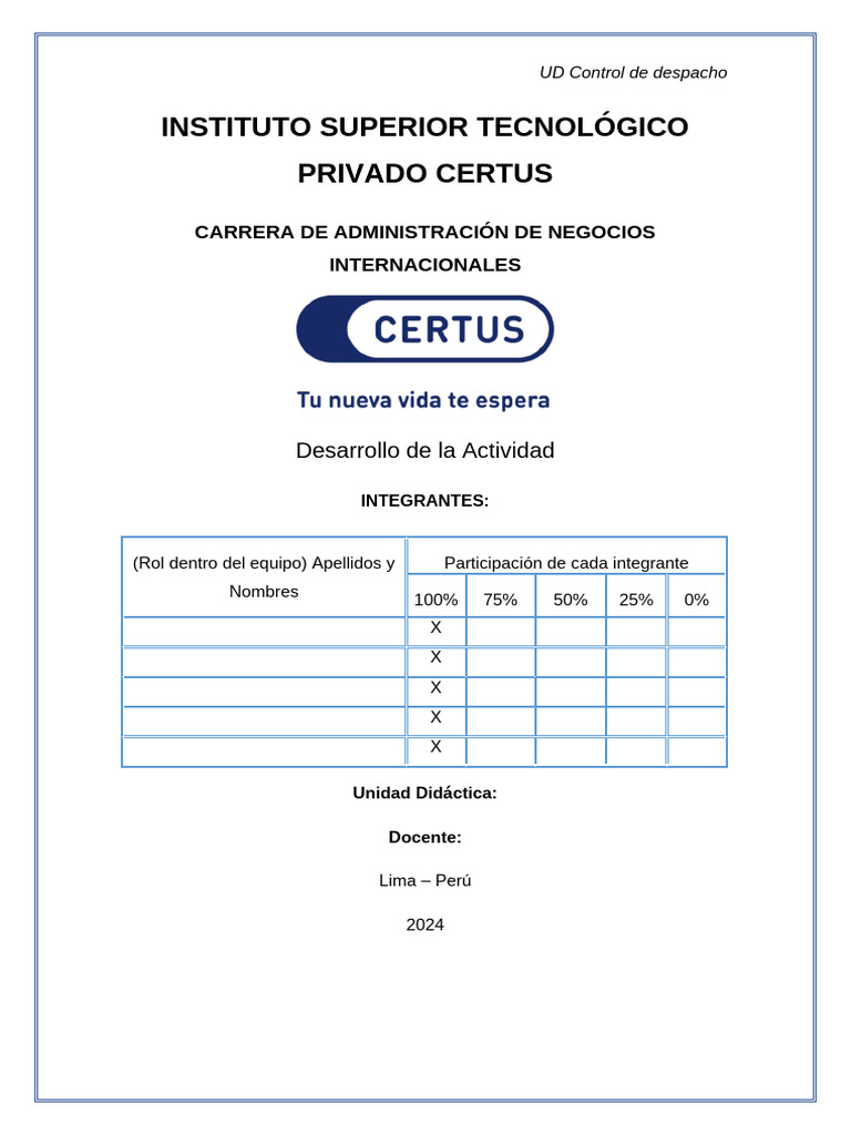 Control de Despacho Final | PDF