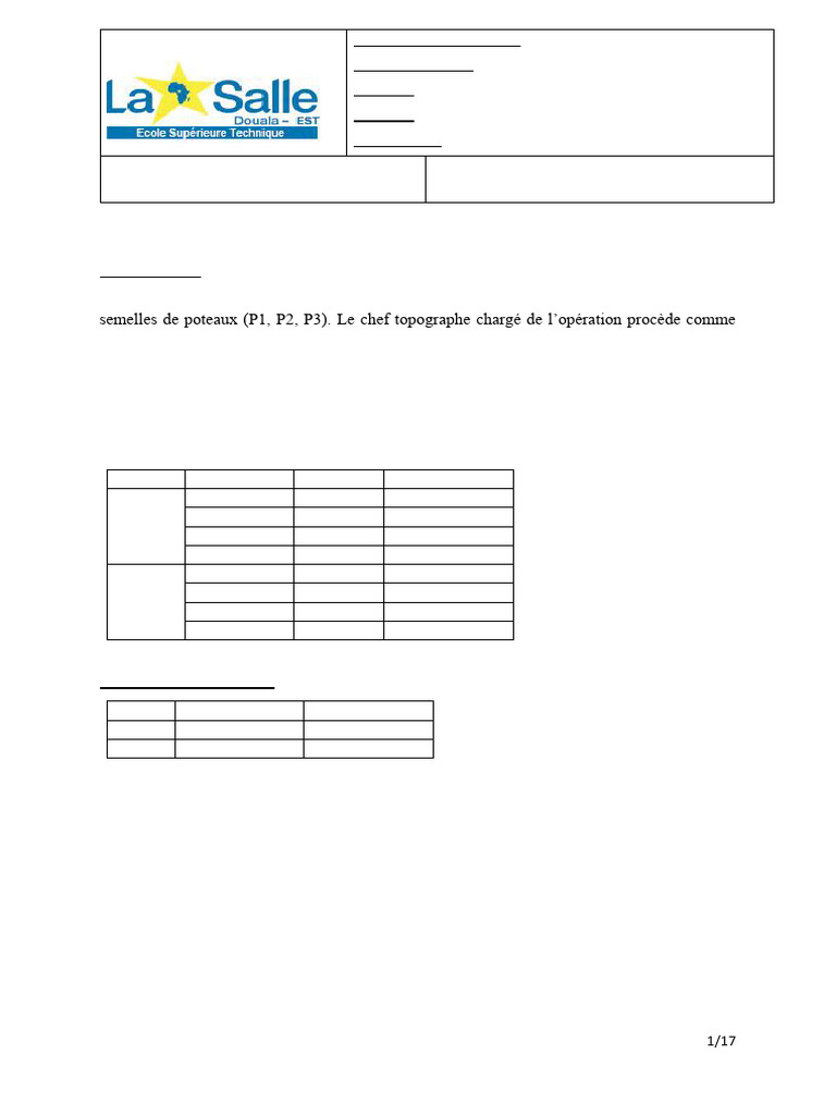 TD N1 Calcul Topo-1 | PDF
