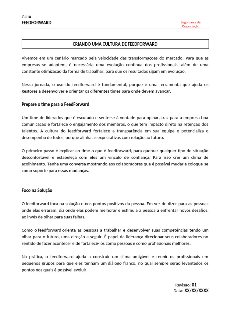 Guia Do FeedForward | PDF