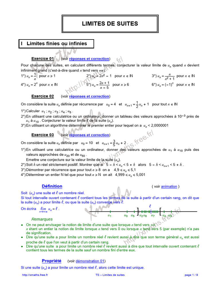 Limites de Suites | PDF