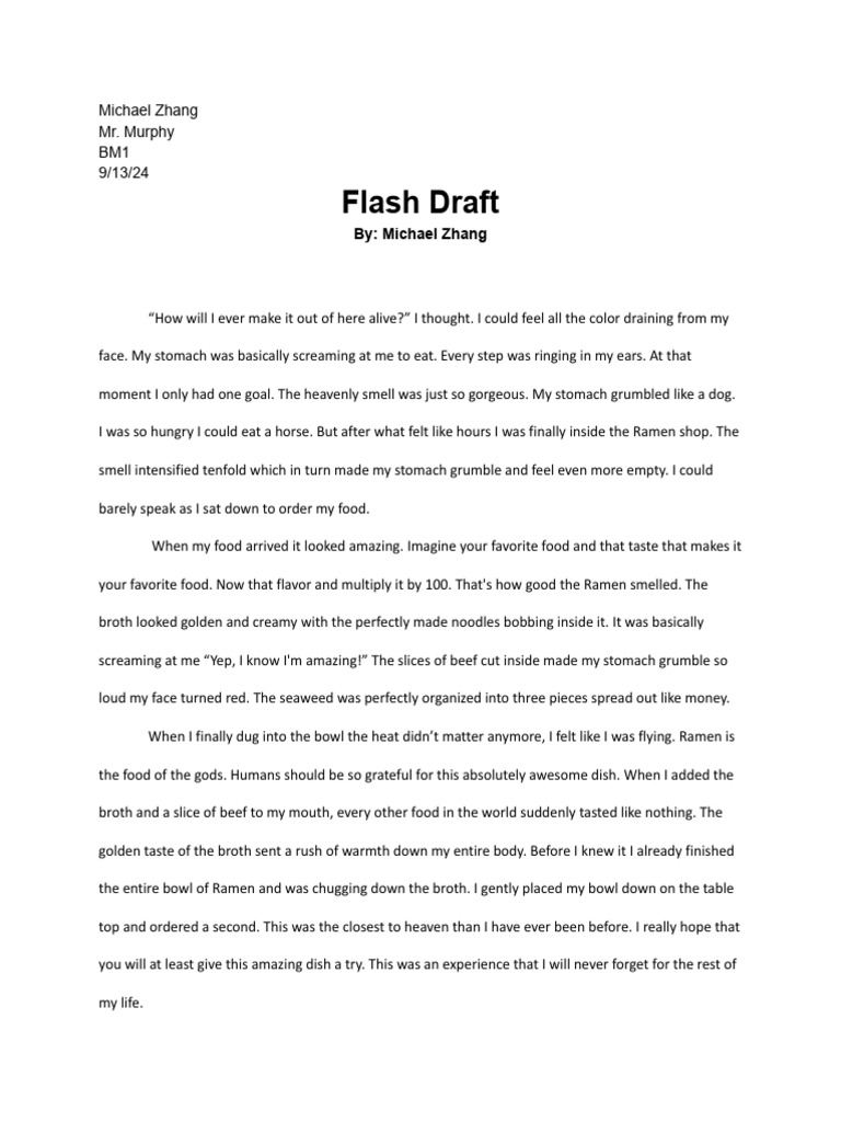 Flash Draft Changed | PDF