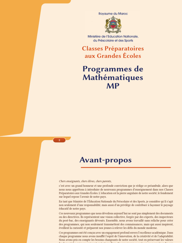 Programme MPSI/MP | PDF | Mathematical Logic | Mathematics
