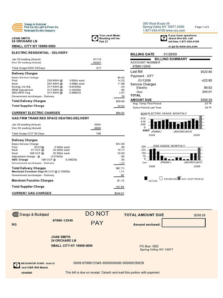 40 Editable Utility Bill Templates (FREE Downloads) | PDF