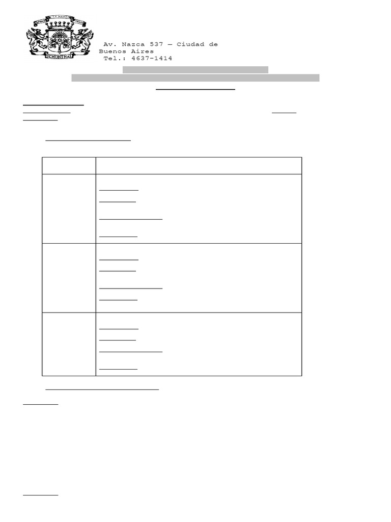 Planilla 1 Lengua 1B Petray | PDF