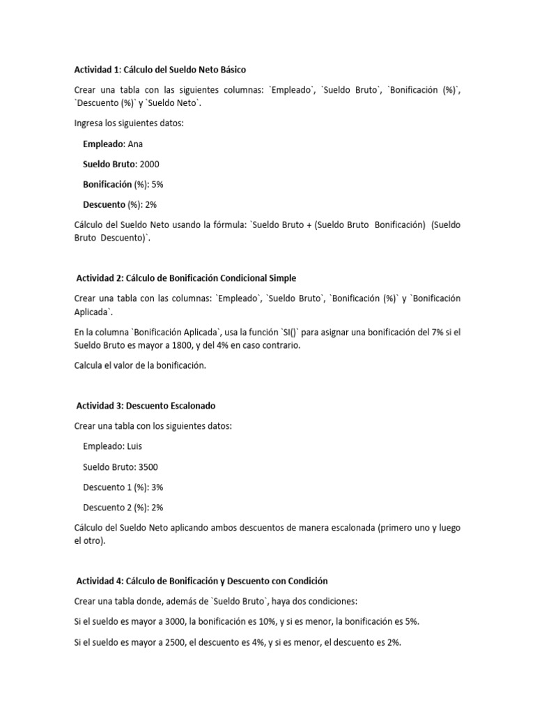 Practica 2 Excel Inter | PDF