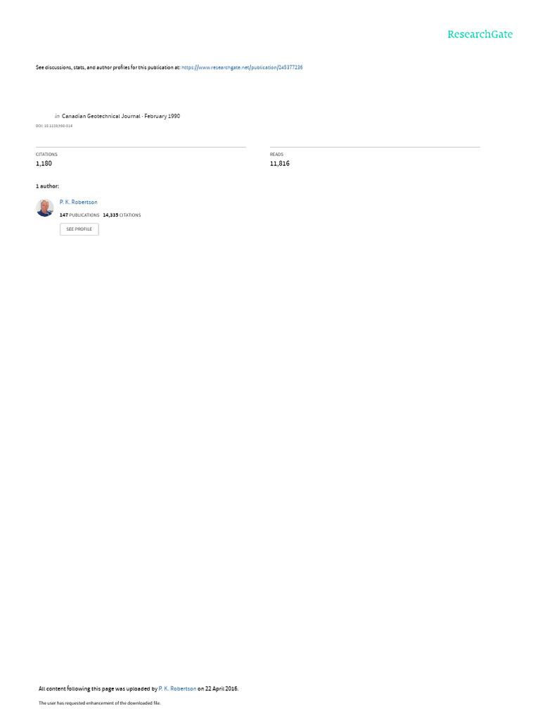 SoilClassificationusingtheCPT-Robertson-CGJ-1990 | PDF