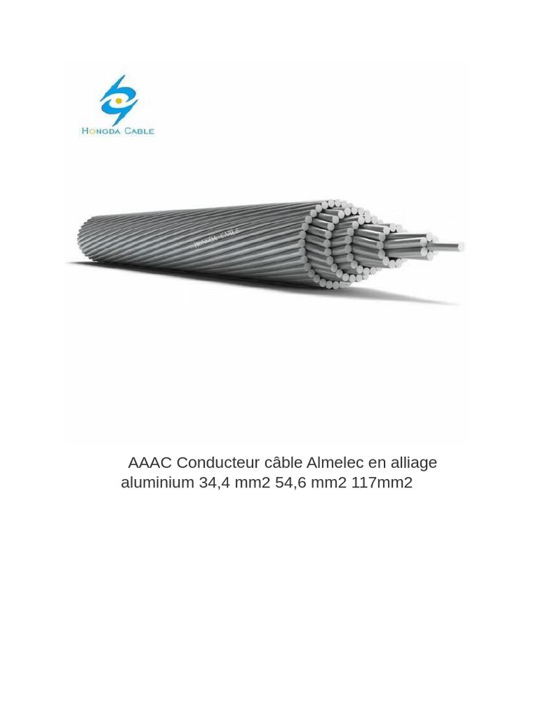 AAAC Conducteur Câble Almelec en Alliage Aluminium 34 | PDF