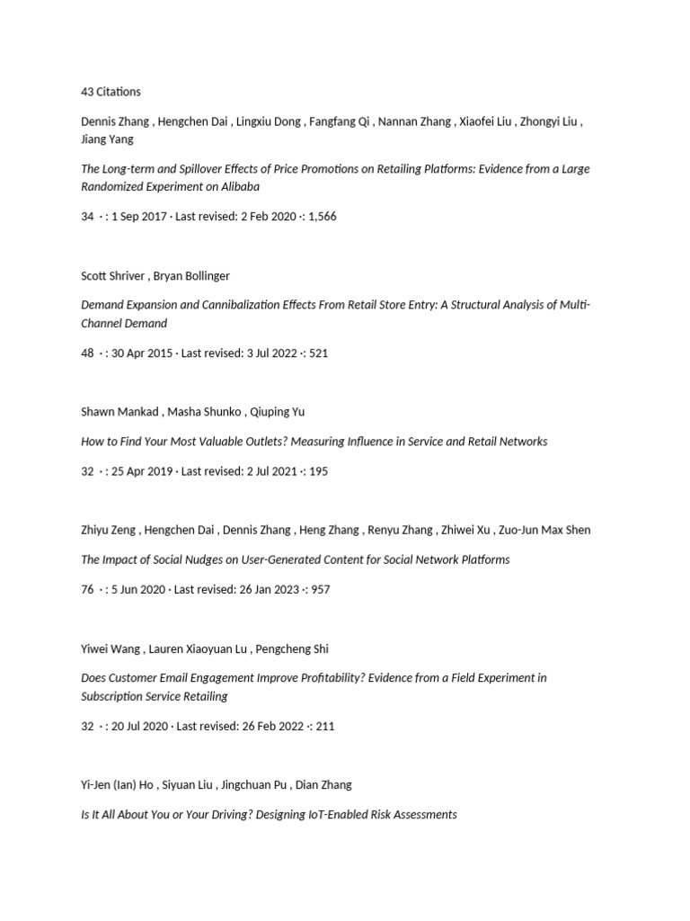 43 Citations Research | PDF