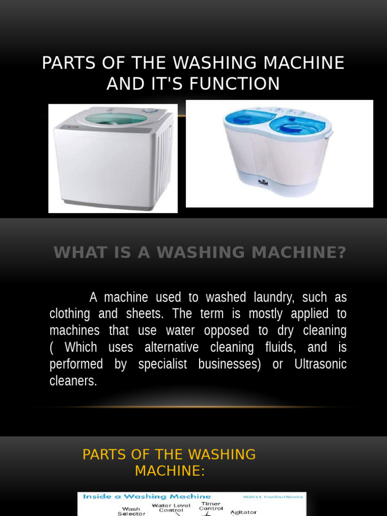 8.4 Parts and Function of Washing Machine | PDF | Washing Machine ...