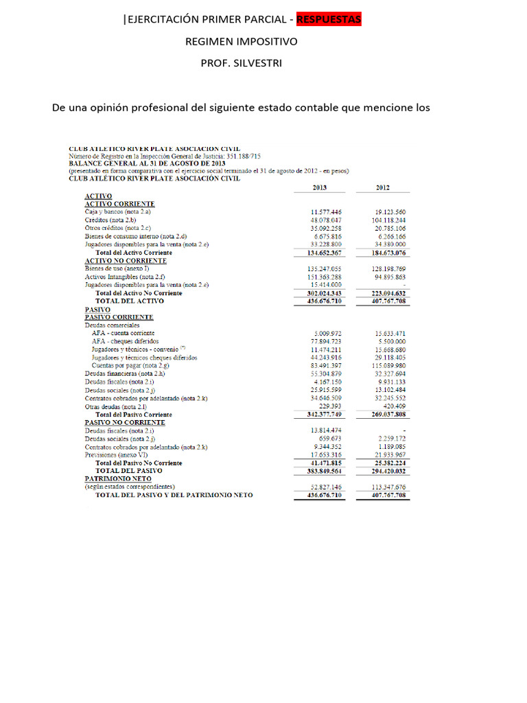Regimen Impositivo 2023 _MODELO_SOLUCIONES_PRACTICA_1ER_P | PDF