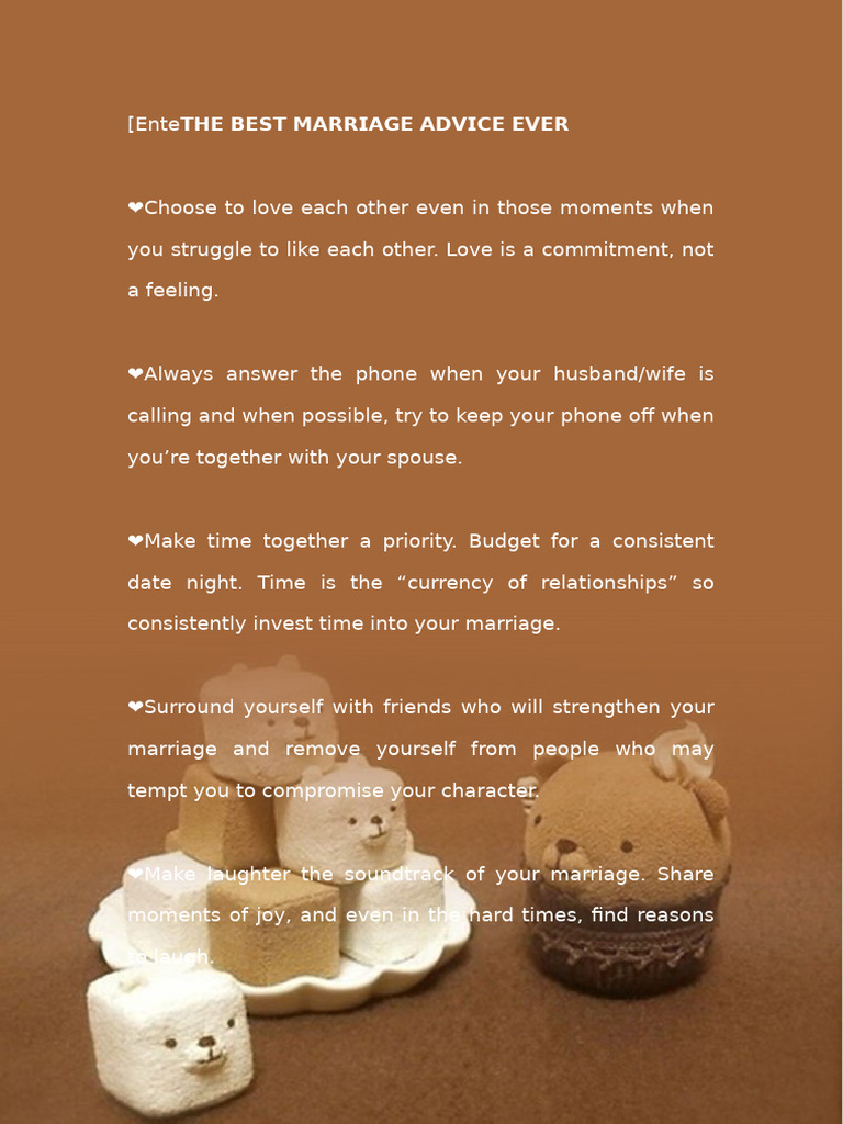 the best marriage advice | PDF