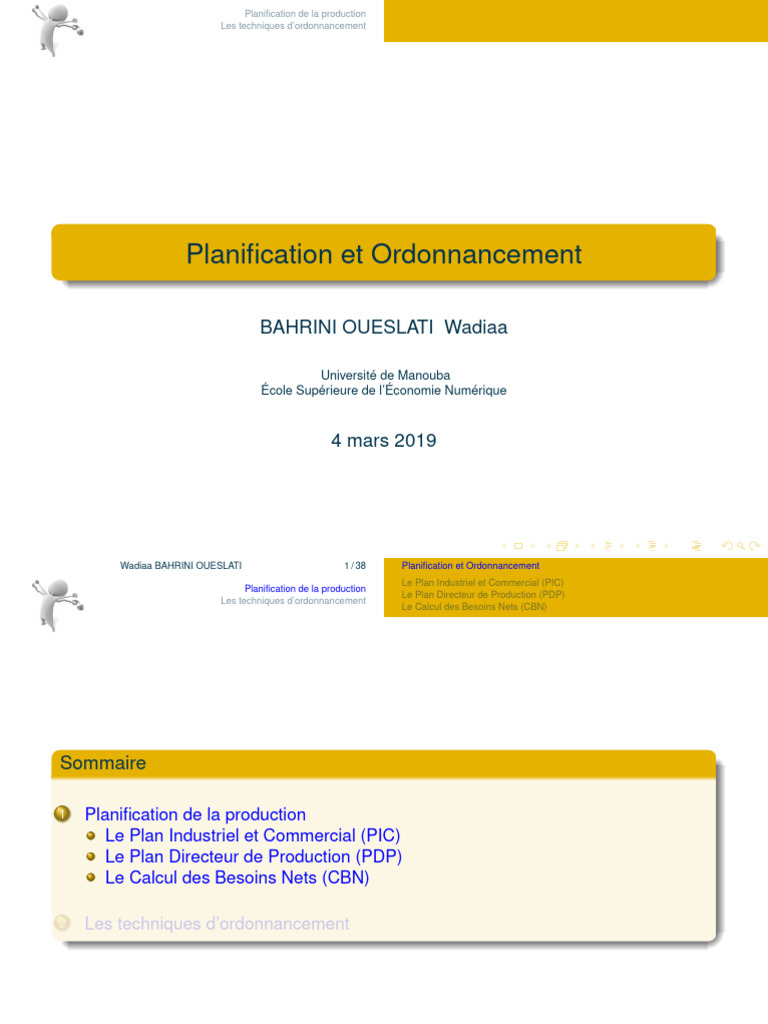 Draft: Planification Et Ordonnancement | PDF