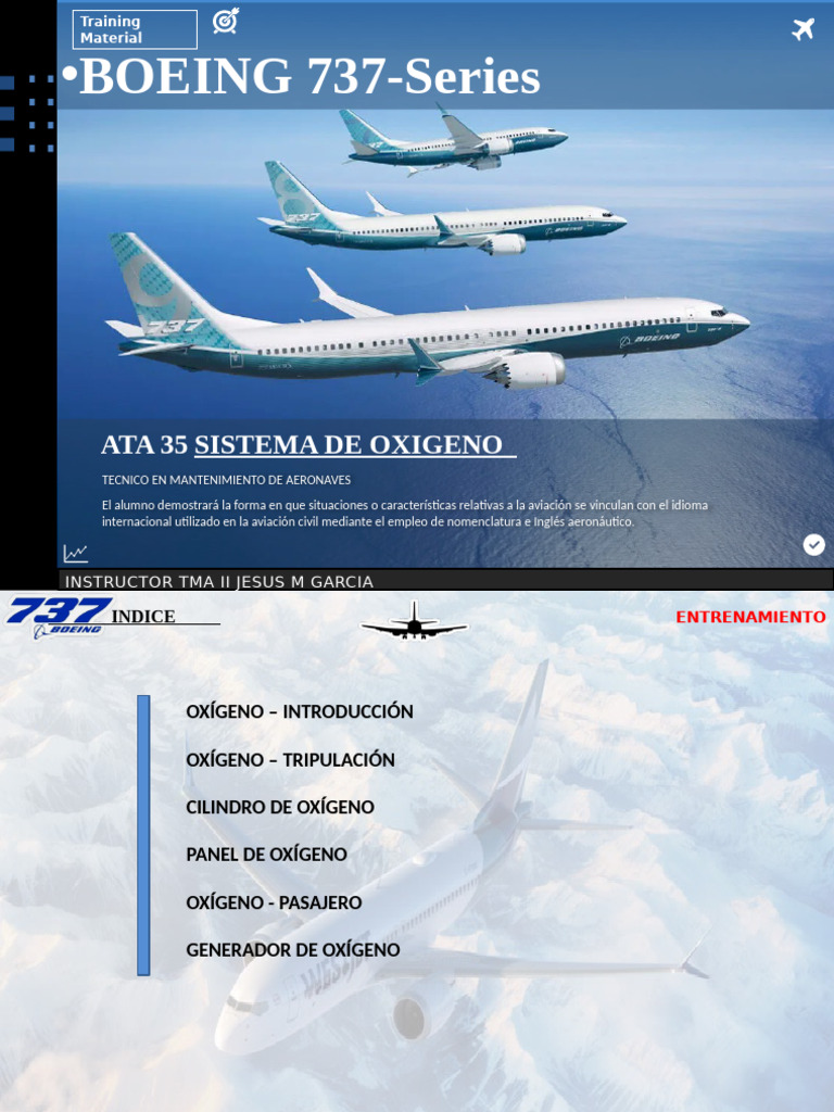 Sistema de Oxigeno b737 | PDF
