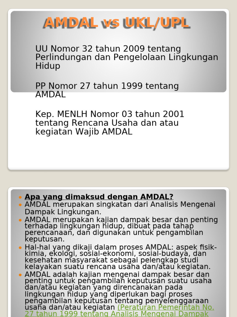 Amdal Ukl Upl | PDF