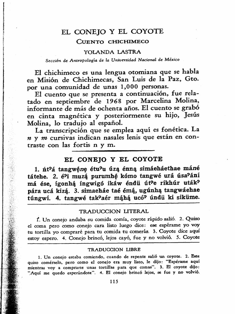 El Conejo y El Coyote | PDF