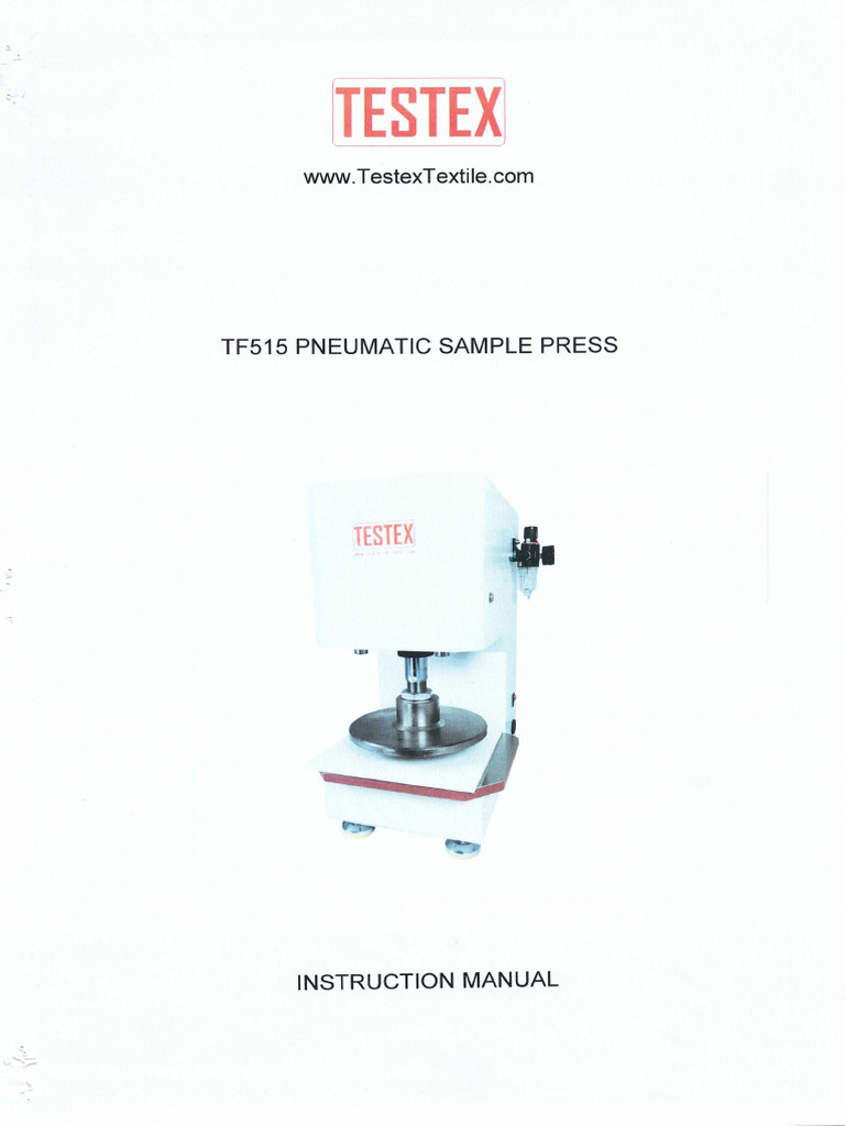 FT515 PNEUMATIC SAMPLE PRESS | PDF