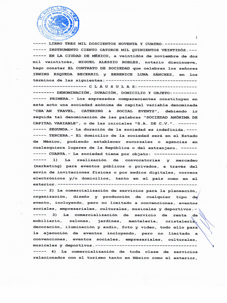 Acta Constitutiva y Poderes | PDF