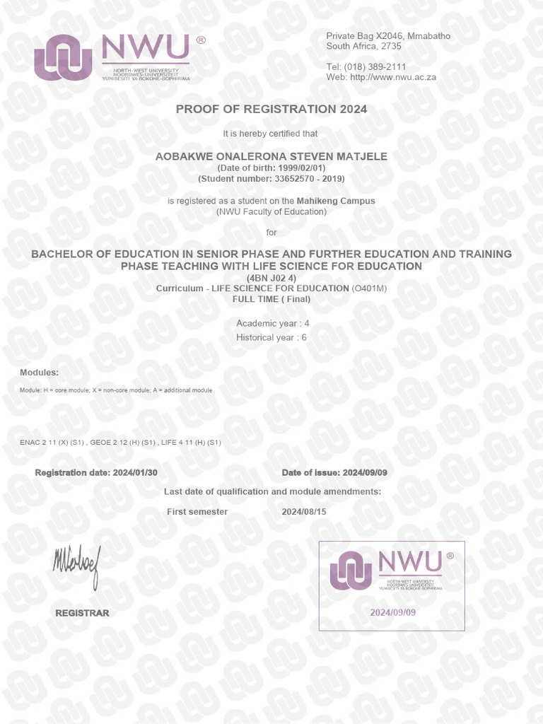 Registration Proof | PDF