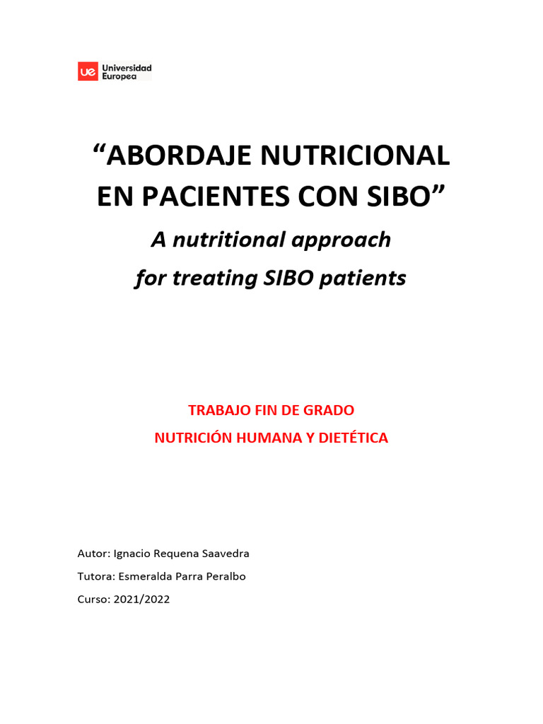 Manejo SIBO | PDF