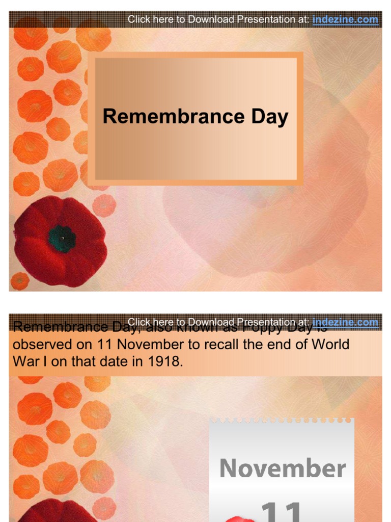 Remembrance Day PowerPoint Presentation | PDF | History