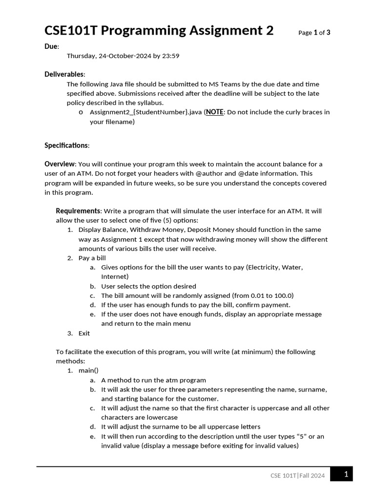 CSE101 Assignment 02 | PDF