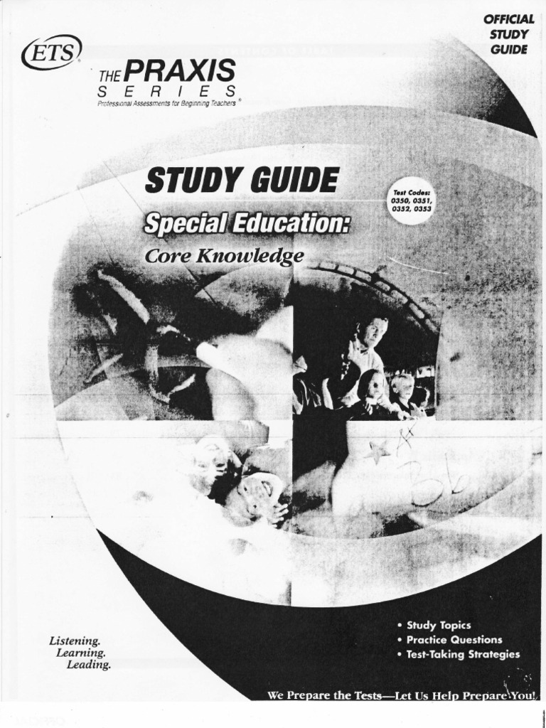 Praxis Special Education Study Guide | PDF | Multiple Choice | Disability