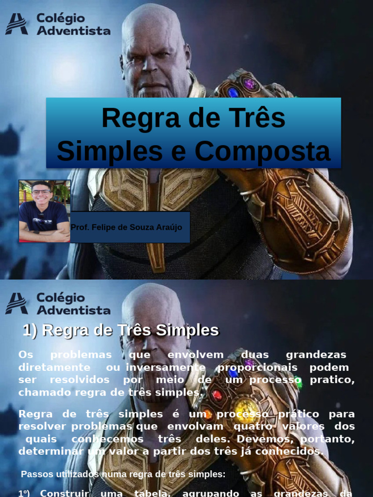 Regra de Tres Simples e Composta 7 Ano | PDF