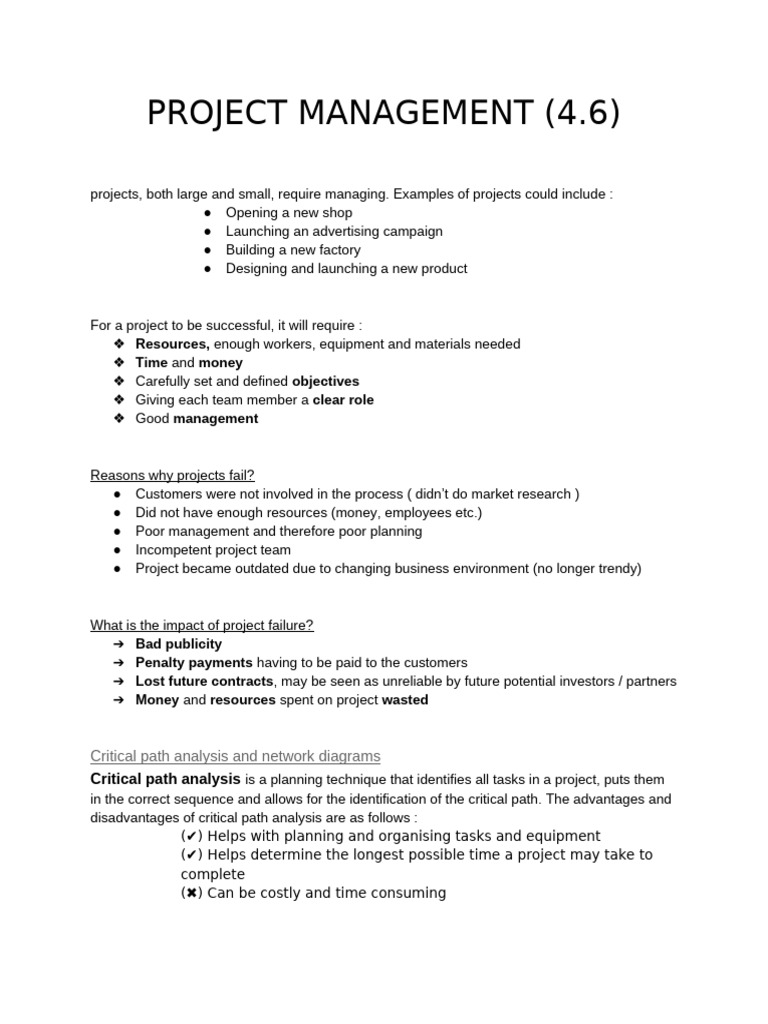 Project Management (4.6) | PDF