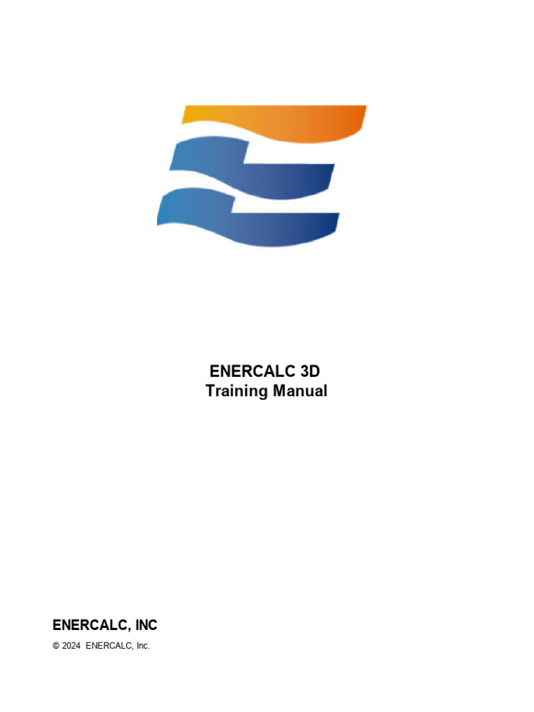 ENERCALC 3D Training Manual | PDF