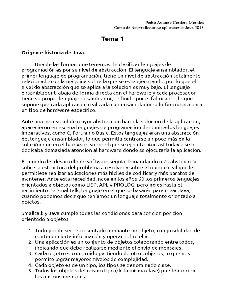 Tema 1 Java | PDF