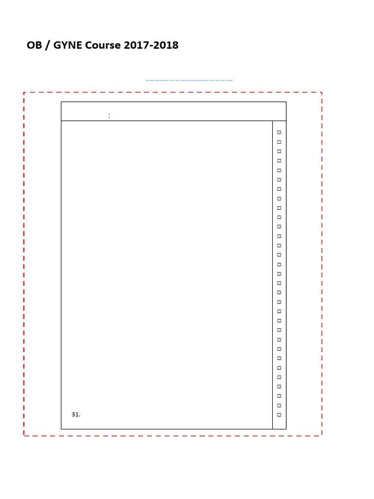 Checklist of Topics Med14 Batch C Waleed | PDF