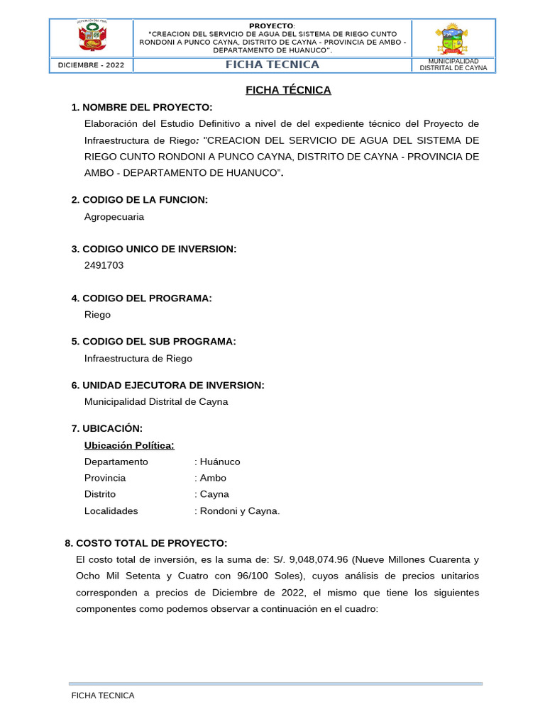 FICHA TÉCNICA ok ok (2022) | PDF