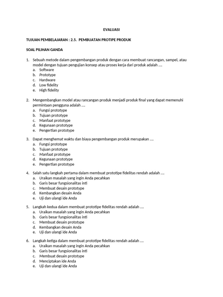 Pembuatan Prototype (PP) | PDF