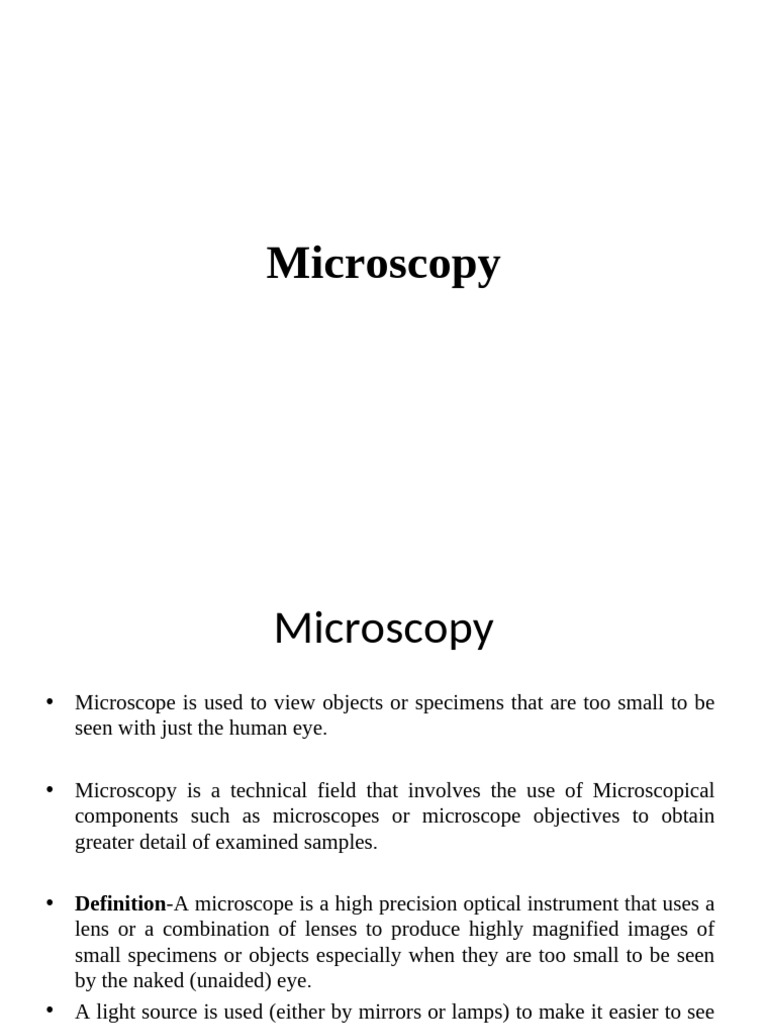 Microscopy 123basic | PDF