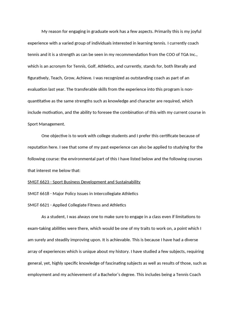 Statement of Purpose | PDF