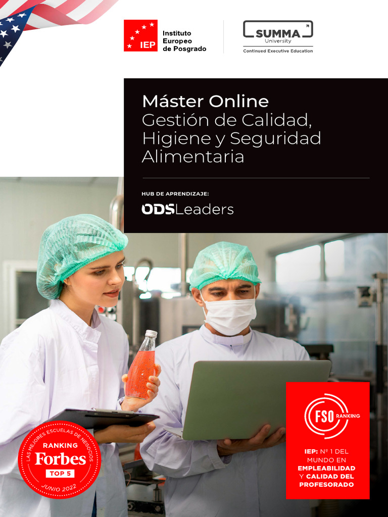 IEP Master Online Gestion de Calidad Higiene y Seguridad Alimentaria | PDF