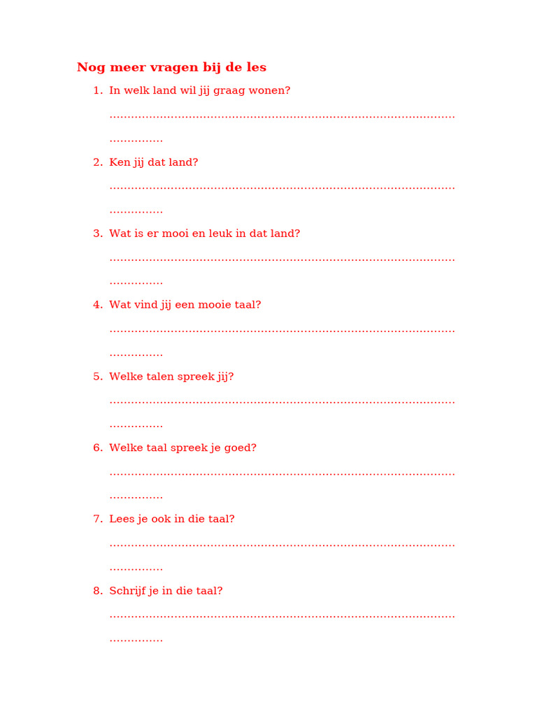 11. Nog meer vragen bij de les | PDF