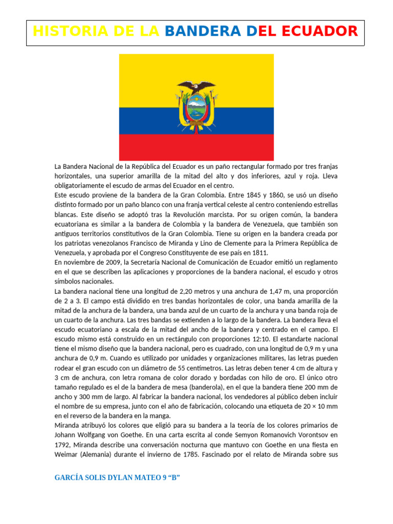 HISTORIA DE LA BANDERA | PDF