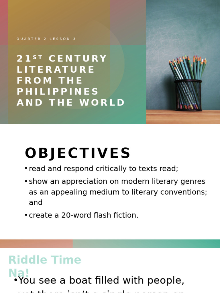 21ST QUARTER 2 LESSON 3 Different Literary Genre | PDF
