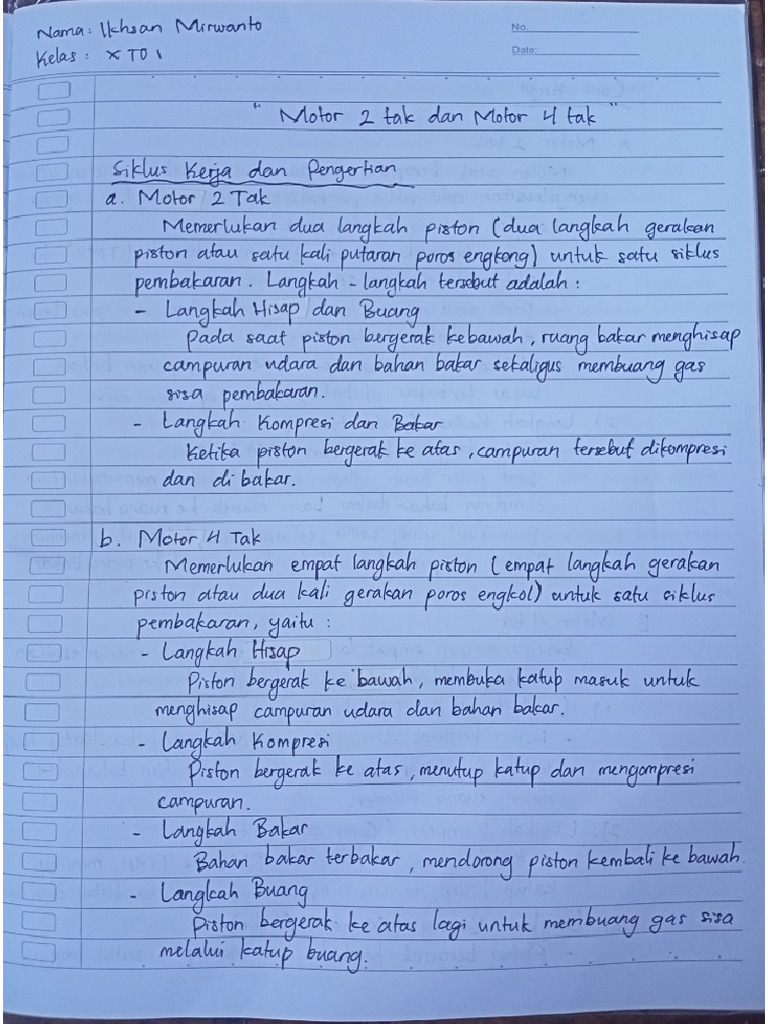 Motor 2 Tak Dan Motor 4 Tak | PDF