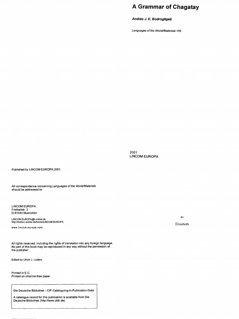 Bodrogligeti 2001 Chagatay | PDF