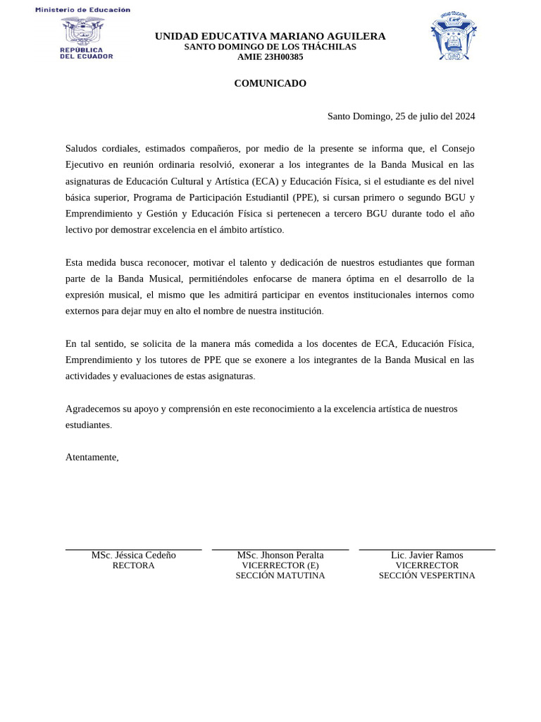 Comunicado | PDF