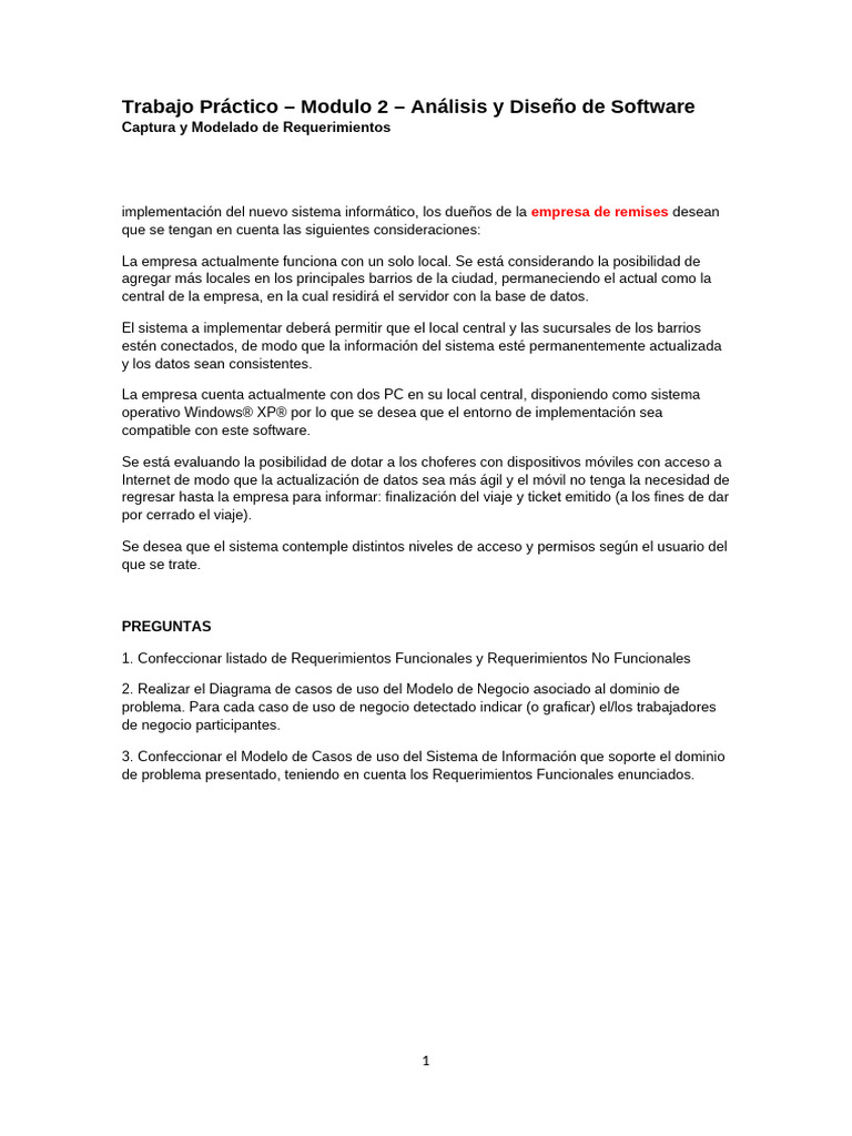 TP-Modulo 2-Analisis y Diseño de Software | PDF