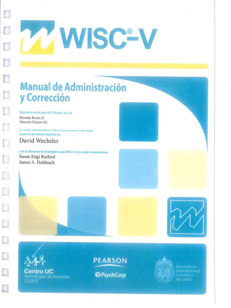 WISC-5 Manual de Administración y Corrección - Compressed | PDF