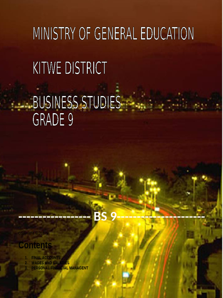 B S Kitwe | PDF