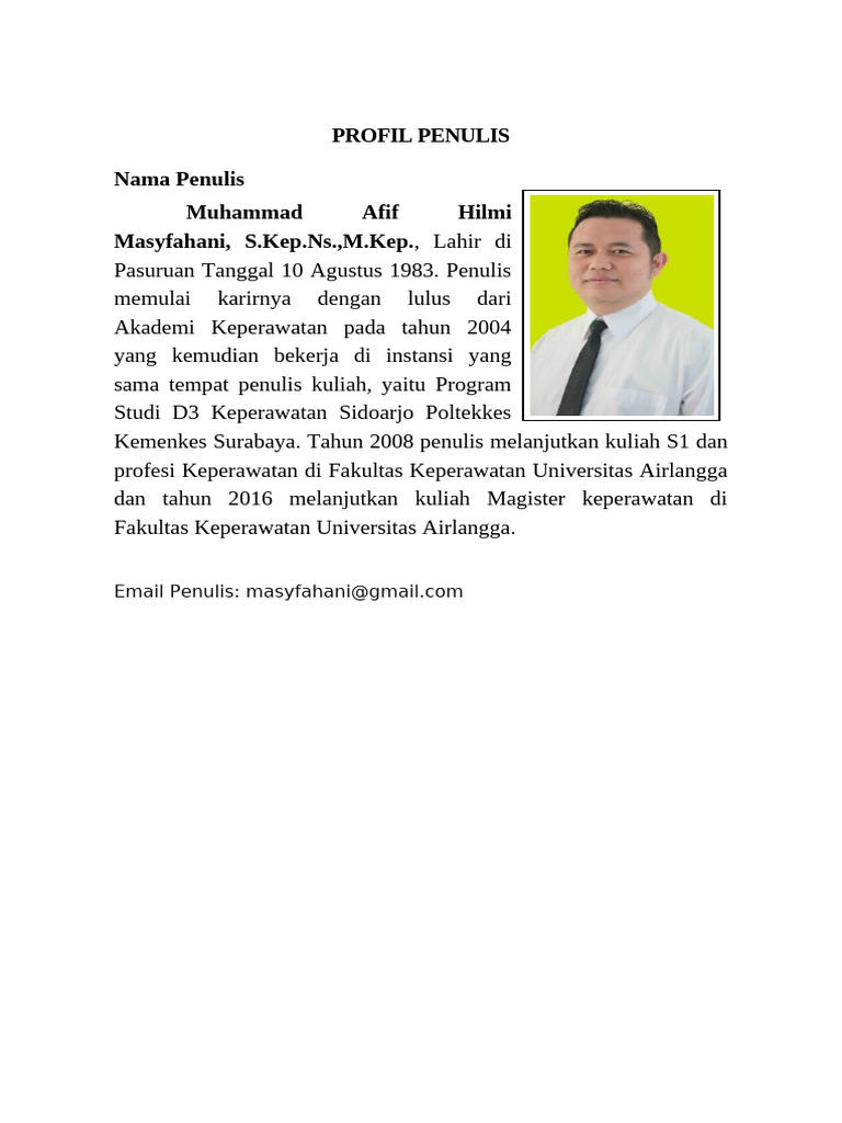 Template Profil Afif | PDF
