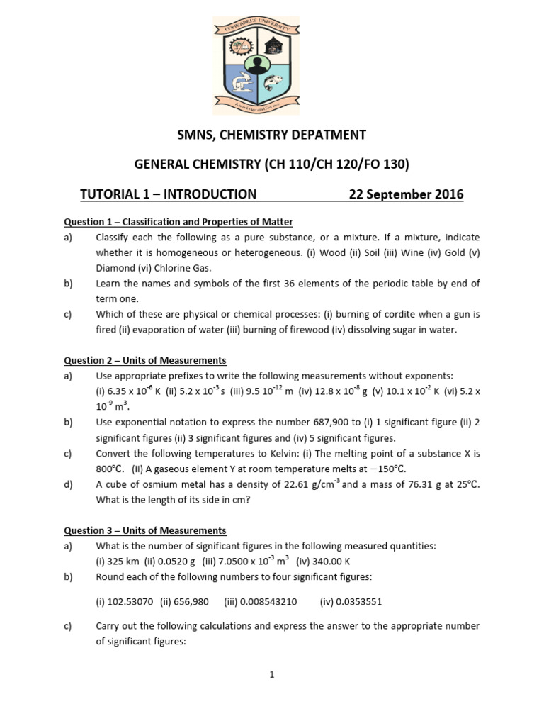 Tutorial 1 - Introduction - 22 September 2016 | PDF