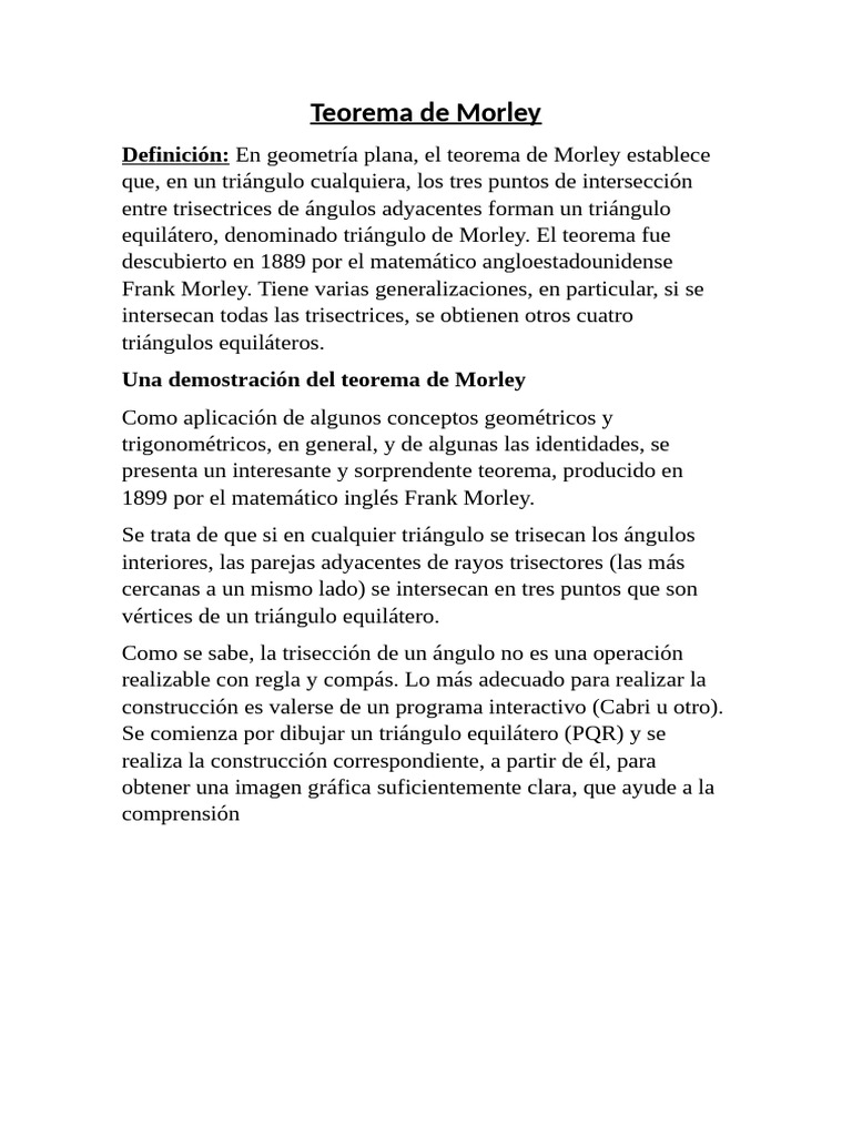 Teorema de Morley | PDF